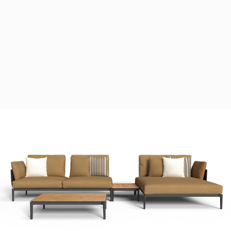 Talenti - Divano Modulare Leaf graphite inkas bronze - LONGHO | Design ...