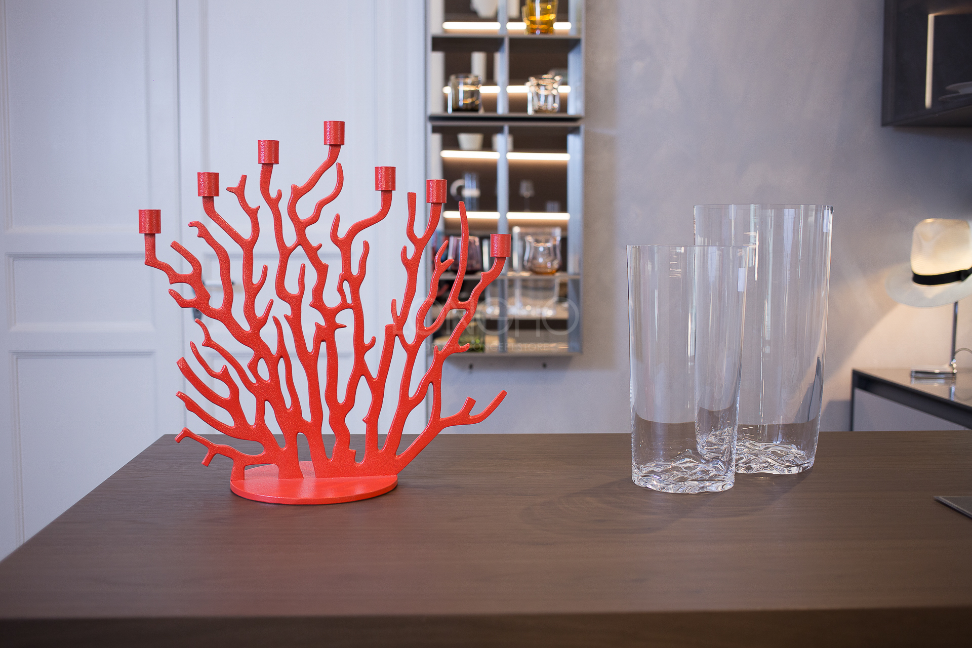 Driade - Candelabro Tenochtitlan rosso - LONGHO | Design Concept Store