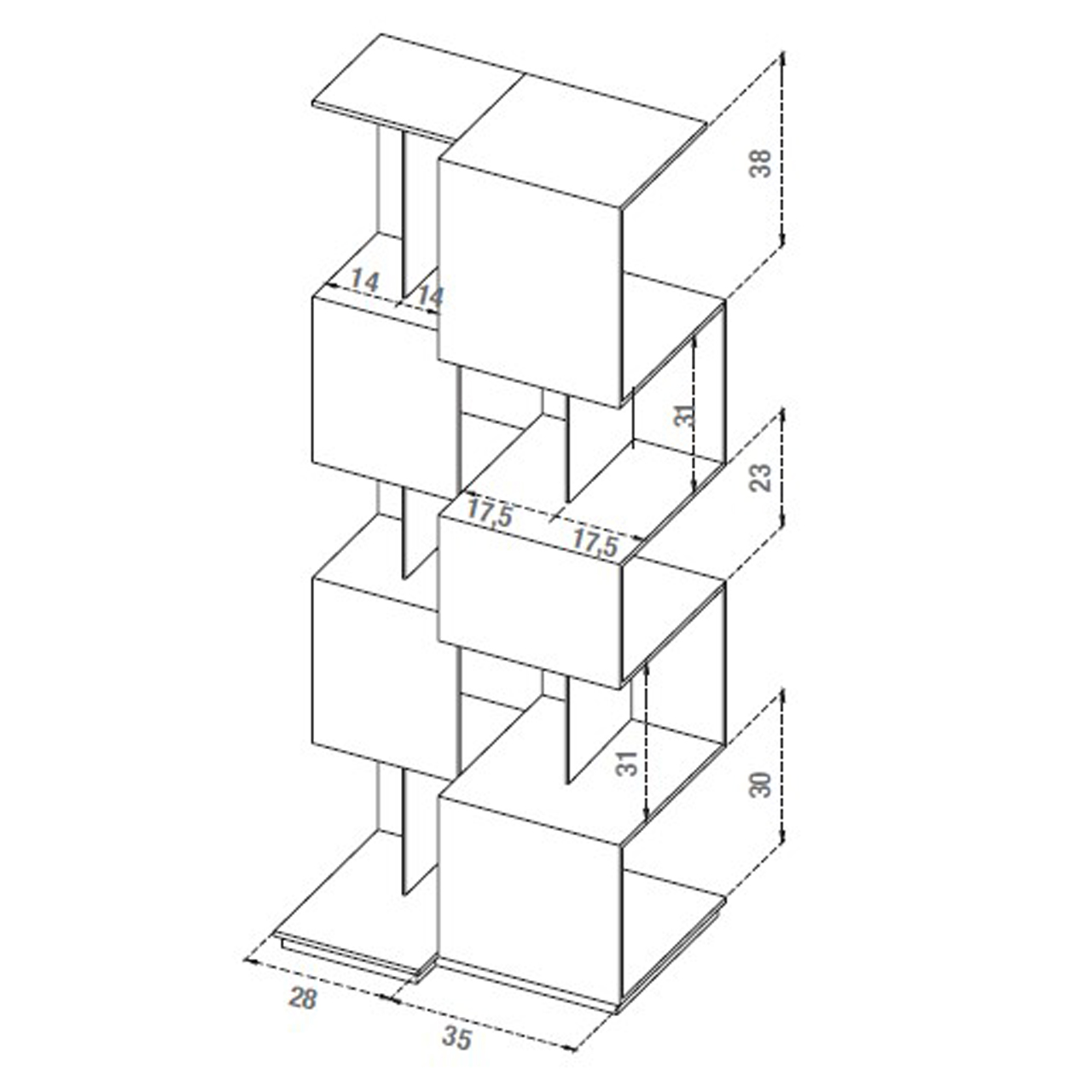 Mdf Italia - Libreria Qubit - LONGHO | Design Concept Store