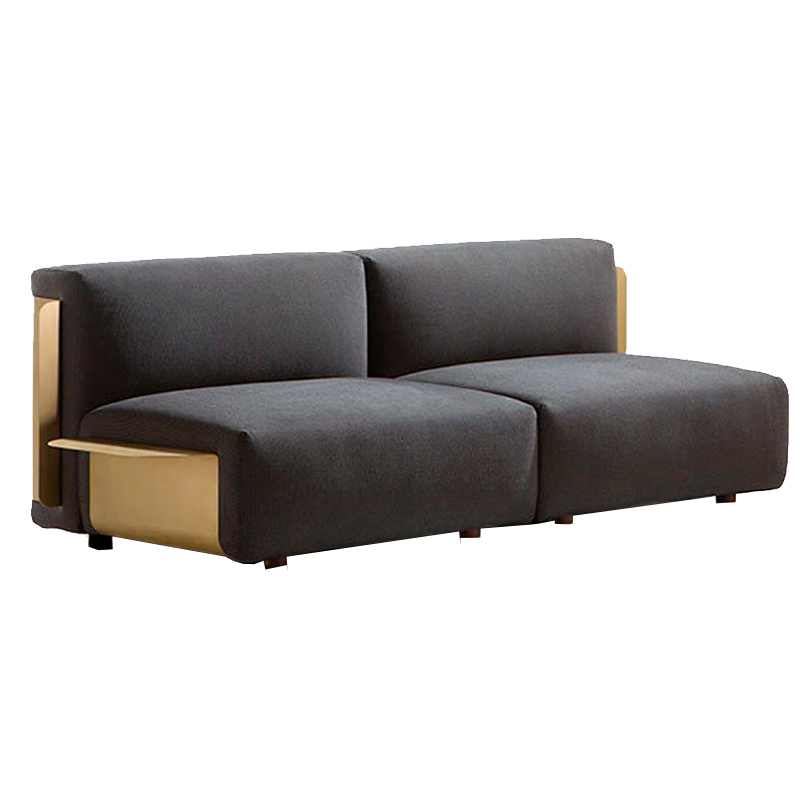 De Castelli - Divano Loom con schienale e braccioli in Ottone ...