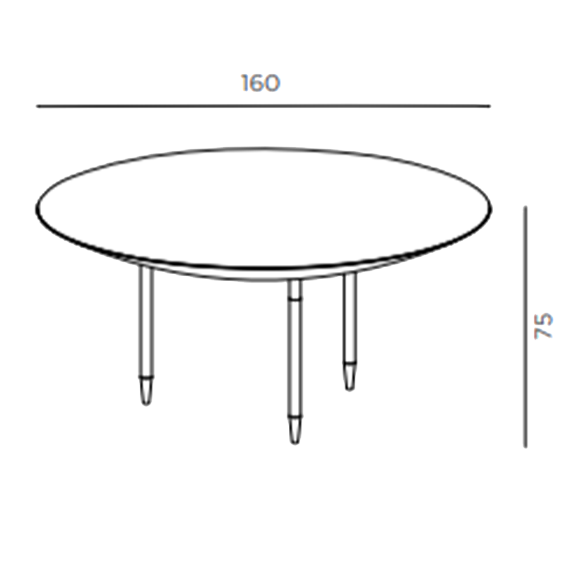 De Castelli - Tavolo Roma Acciaio inox DeOpale e puntali rame D160 ...
