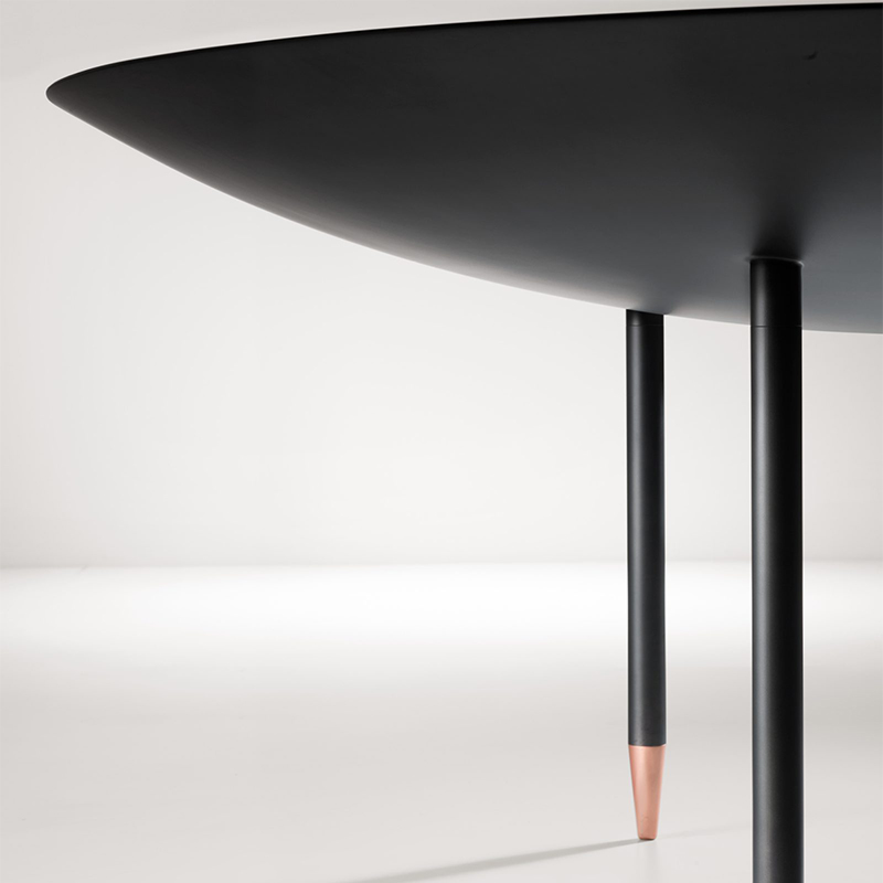 De Castelli - Tavolo Roma Acciaio inox DeOpale e puntali rame D160 ...