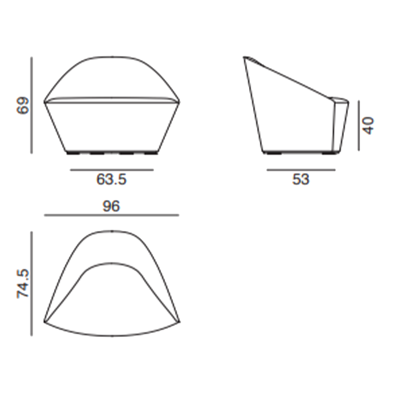 Arper - Poltrona Colina M - LONGHO | Design Concept Store