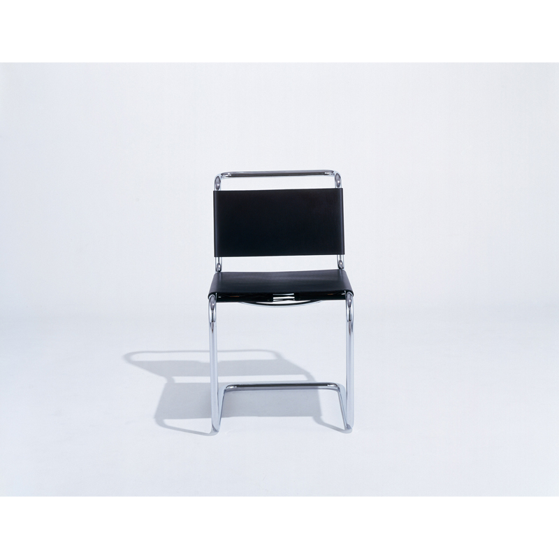 Knoll - Sedia Spoleto Cuoio Nero - LONGHO | Design Concept Store