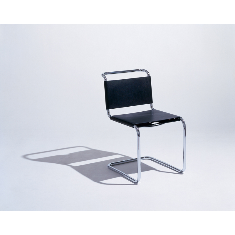 Knoll - Sedia Spoleto Cuoio Nero - LONGHO | Design Concept Store