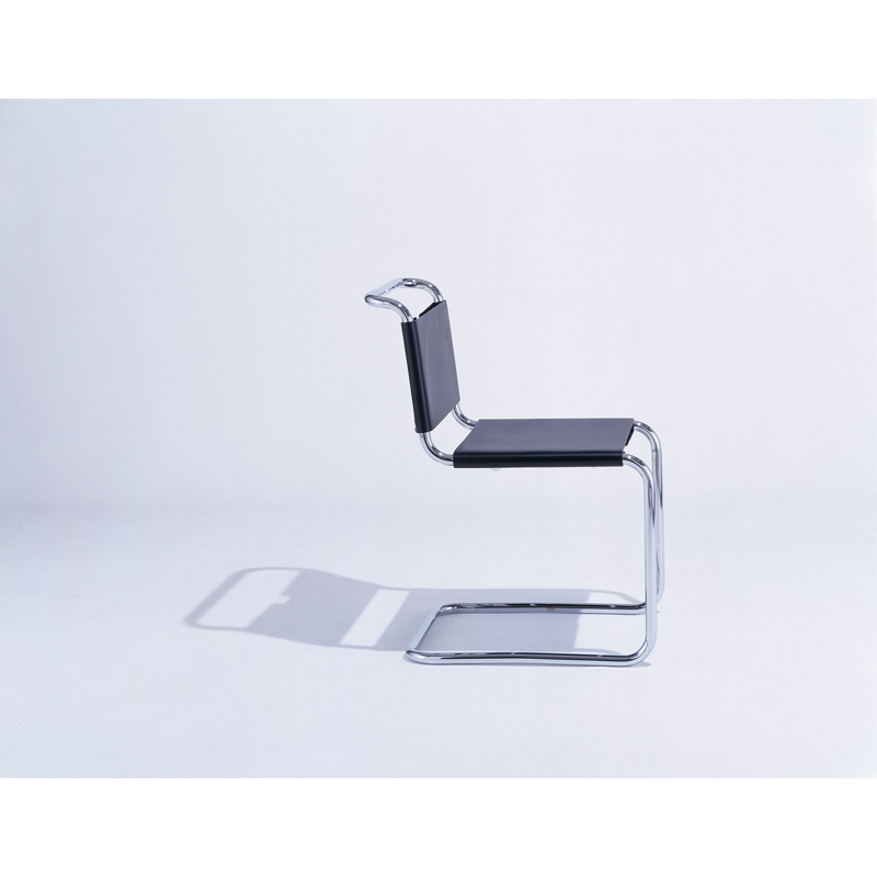 Knoll - Sedia Spoleto Cuoio Nero - LONGHO | Design Concept Store