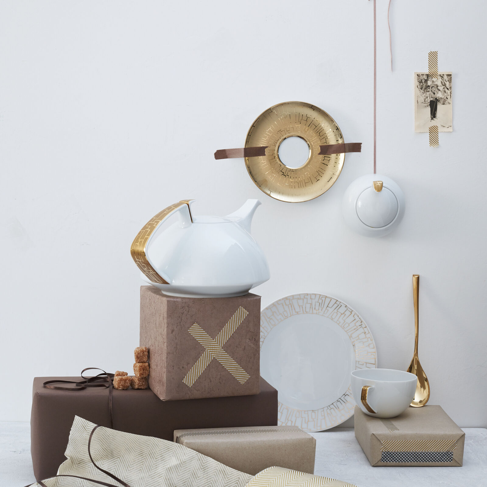 Rosenthal – Teiera Tac Skin Gold - LONGHO | Design Concept Store