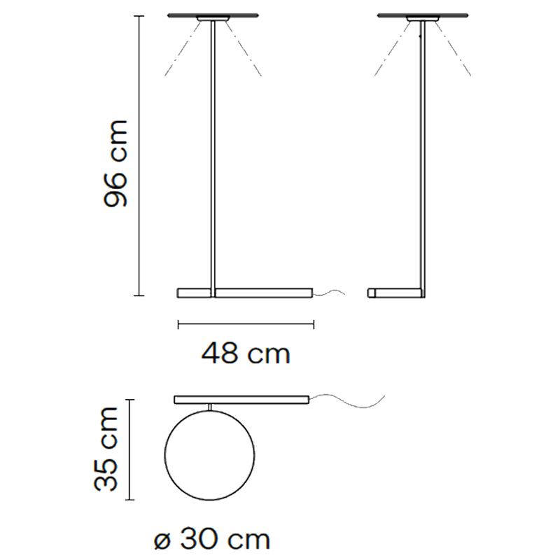 Vibia - Lampada da terra Flat 5957 verde - LONGHO | Design Concept Store