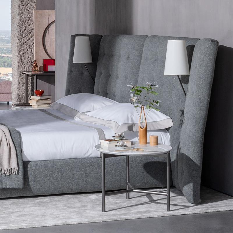 Flou - Letto matrimoniale Angle paravento testata trapuntata - LONGHO ...