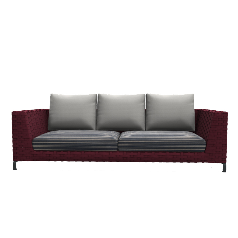 B&B Italia – Divano Ray Outdoor Fabric L235 intreccio bordeaux tessuto ...
