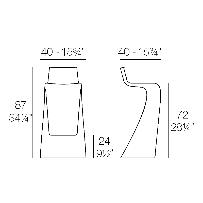 Vondom - Wing stool bar lacquared blue