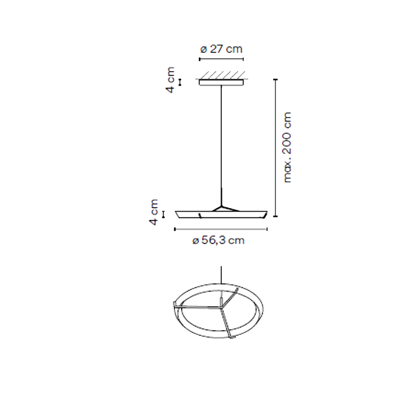 Vibia - Lampada a Sospensione Halo jewel 2350 nero - LONGHO | Design ...