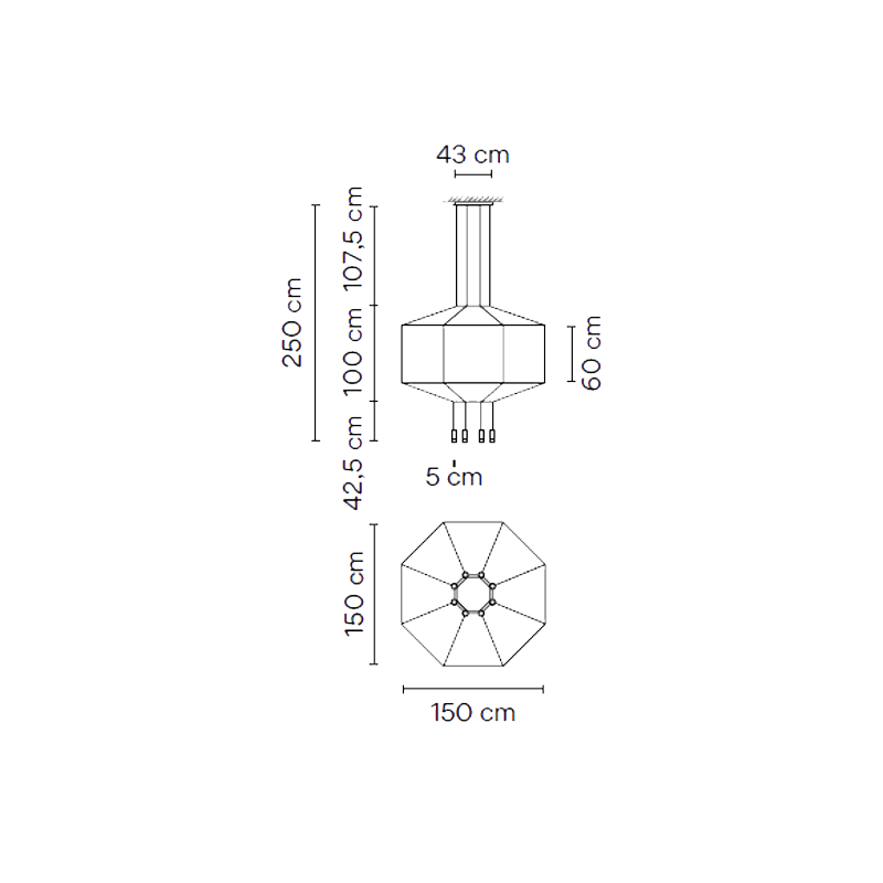 Vibia - Lampada a sospensione Wireflow 0299 Dali - LONGHO | Design Concept Store