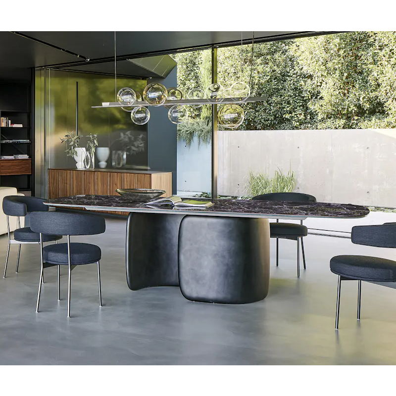 Bonaldo – Tavolo a botte Mellow base supreme antracite piano rovere ...