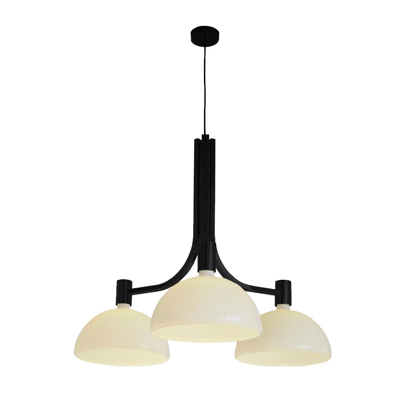 Nemo - Lampada a sospensione AS43C nero vetro bianco - LONGHO | Design ...