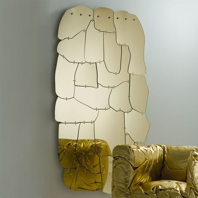 edra – Specchiera da parete Miraggio Gold - LONGHO | Design Concept Store