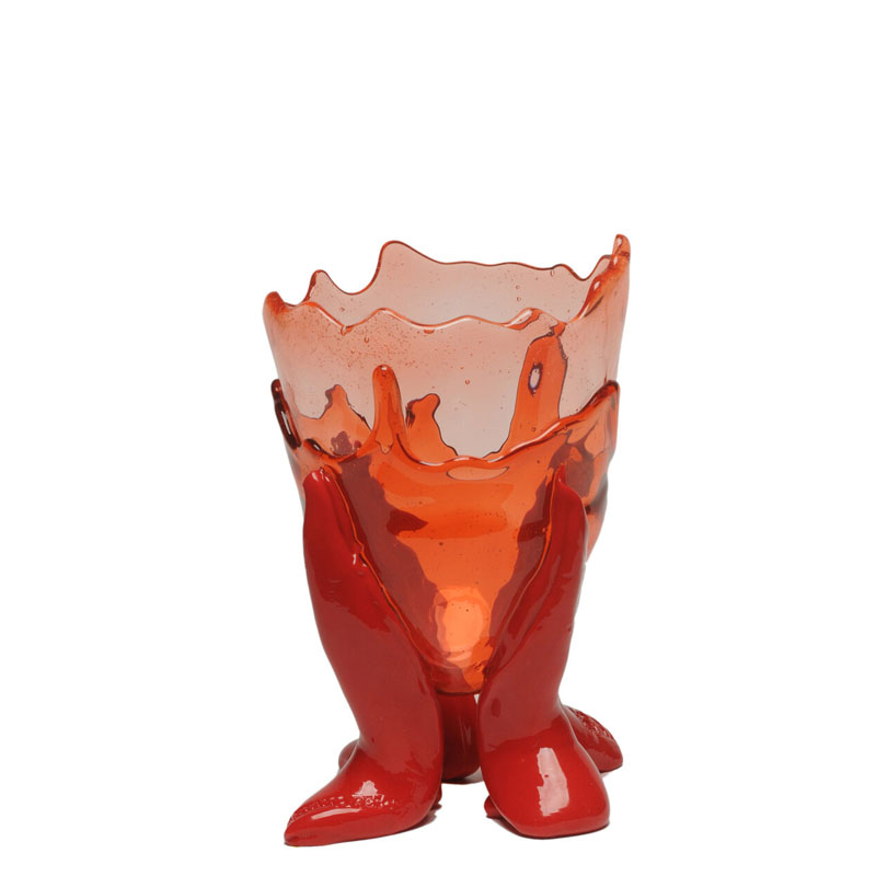 Corsi Design - Vaso Clear Extra Colour light Ruby dark Ruby matt red L ...