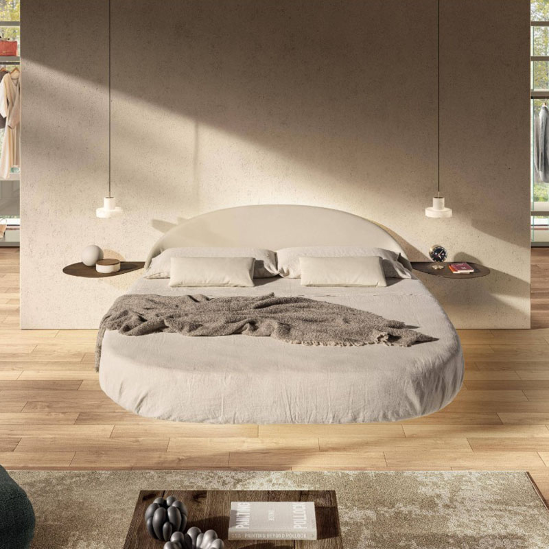 Lago - Letto Roundy Fluttua 2897 tessuto cat.B - LONGHO | Design ...