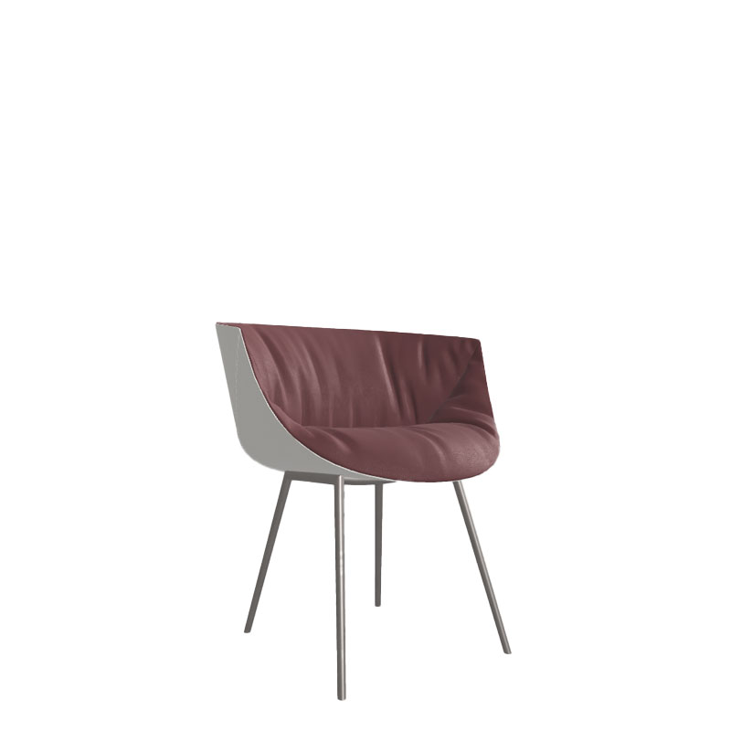 Lago - Sedia Nacho con retro rivestito in ecopelle Bloom - LONGHO ...
